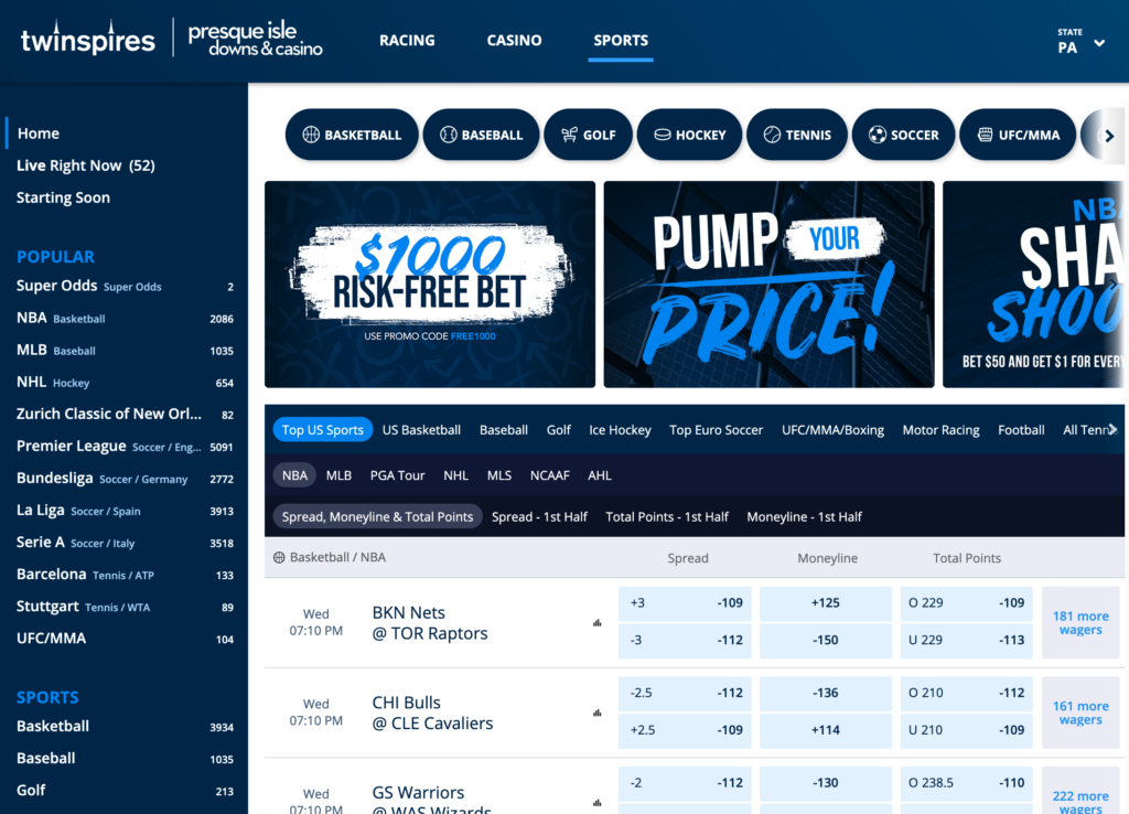 TwinSpires Sports Betting, Casino, and Horse Racing App Now Live In PA